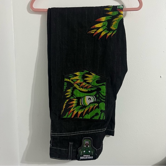 Yves Saint Laurent | Jeans | Ysl Evolution In Design Dragon Stitched ...